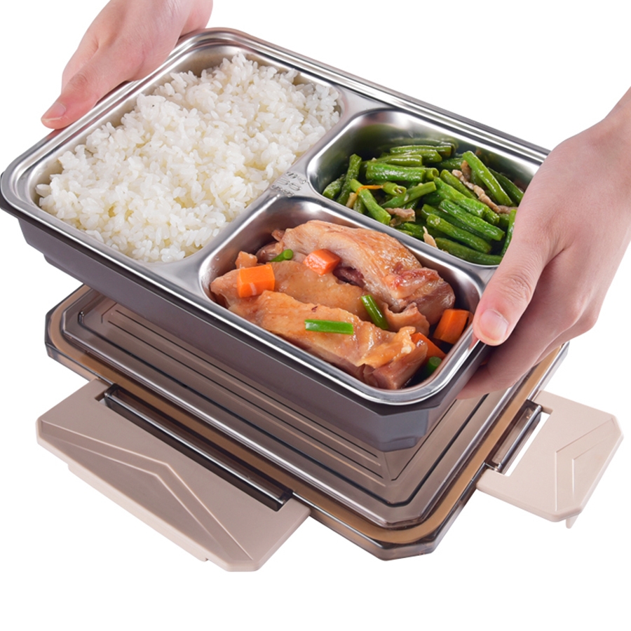 Khay cơm 3 ngăn Tafuco T5300 kèm túi vải giữ nhiệt | Công ty TNHH Thuận Lê