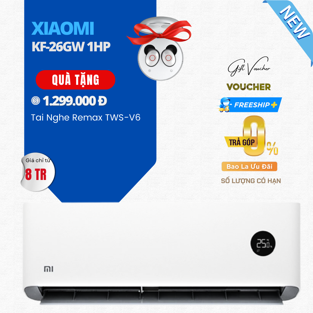 Điều Hòa Xiaomi Mijia KF-26GW/C2A5 1HP, 1 Chiều 9000 BTU
