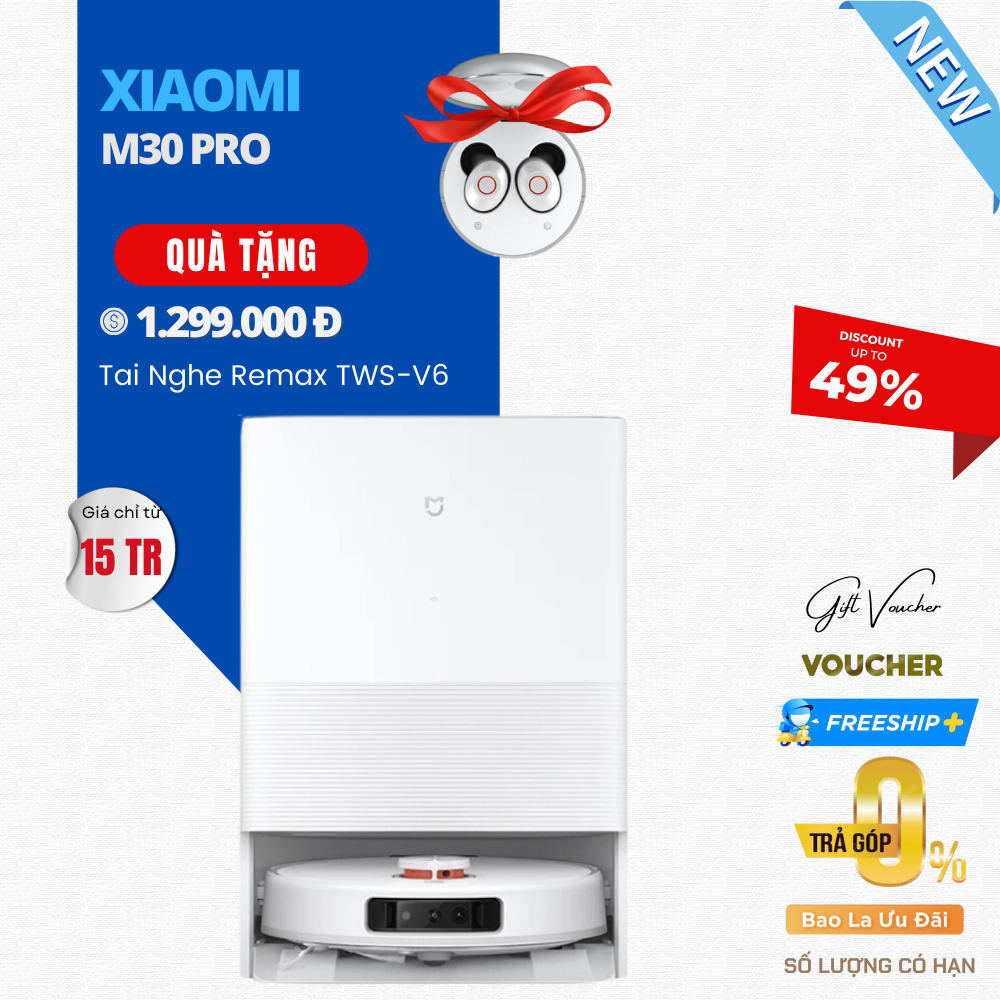 Robot Hút Bụi Lau Nhà Xiaomi Mijia M30 Pro - Hàng Nhập Khẩu