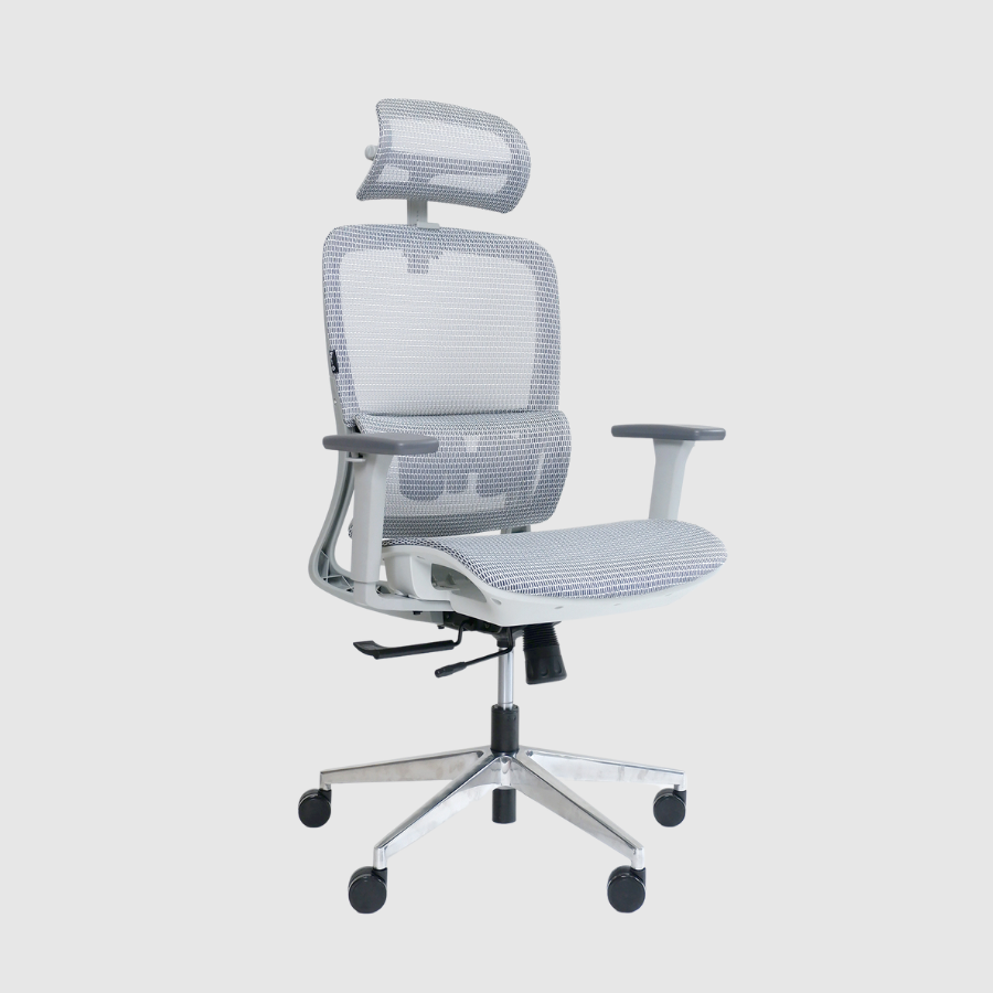 Ghế Công Thái Học Gami Lum2 - Bản Kê Tay 2D / Xám ( Không Chân Gác)