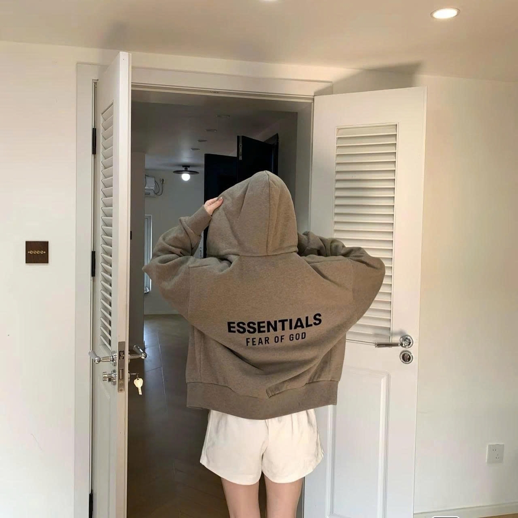 Áo Hoodie Zip FOG Essentials Beige HÀNG CHÍNH HÃNG