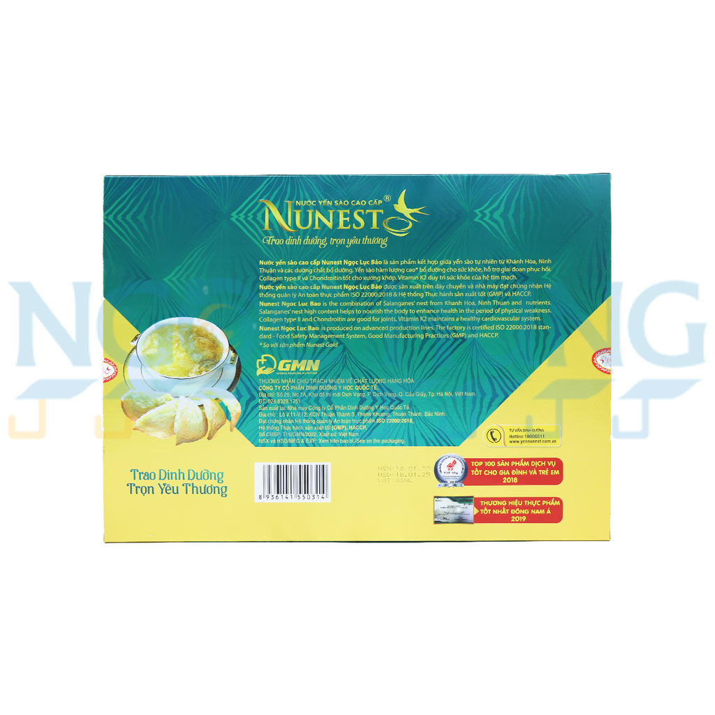 1 hộp yến sào NuNest Ngọc Lục Bảo (6lo x 70ml)