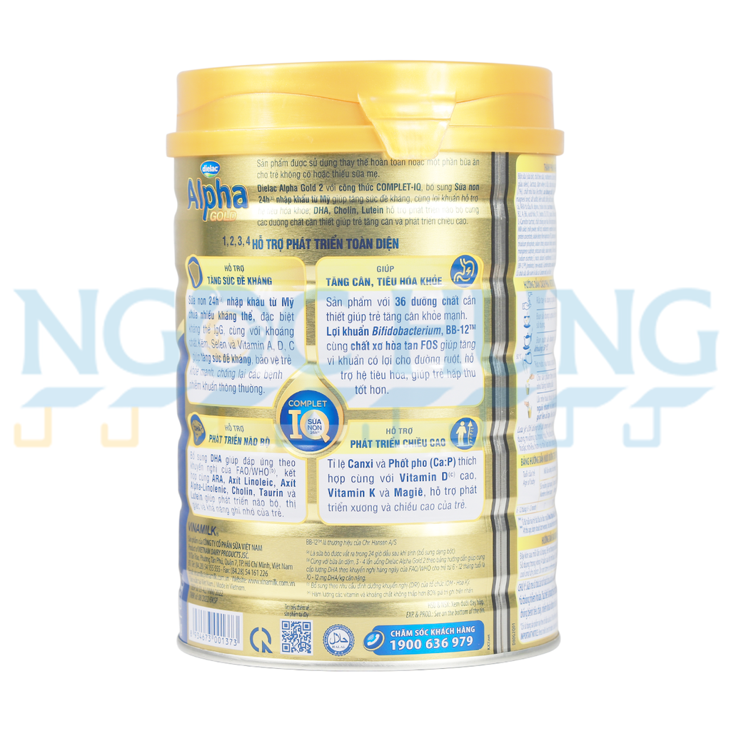 Sữa bột Vinamilk sữa non Dielac Alpha Gold 2 800g (6-12 tháng)