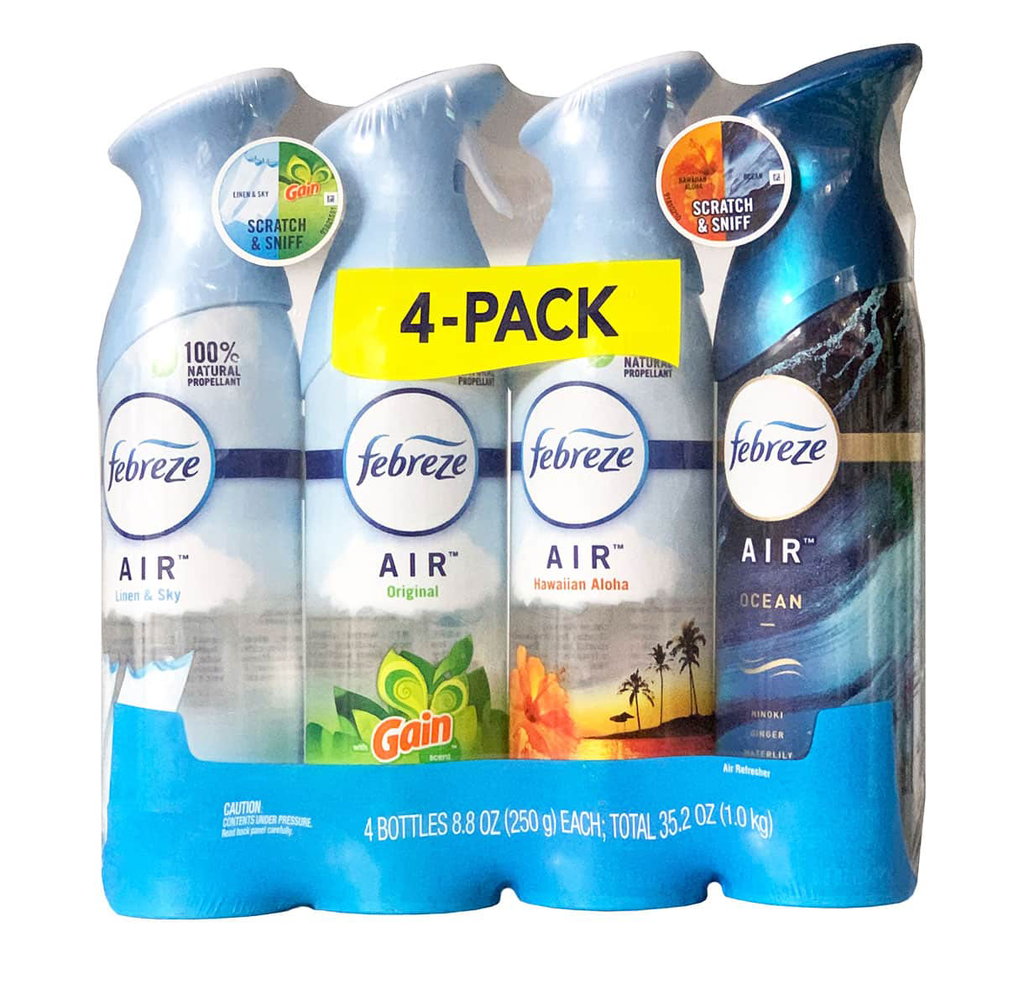 Set 4 xịt thơm phòng Febreze Air Mỹ