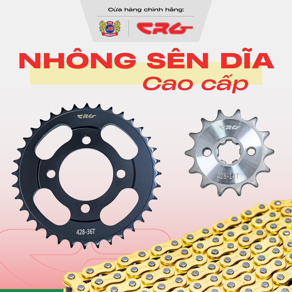 Combo nhông sên dĩa plus sên vàng CRG dàn... | Phụ tùng xe máy Anh Em