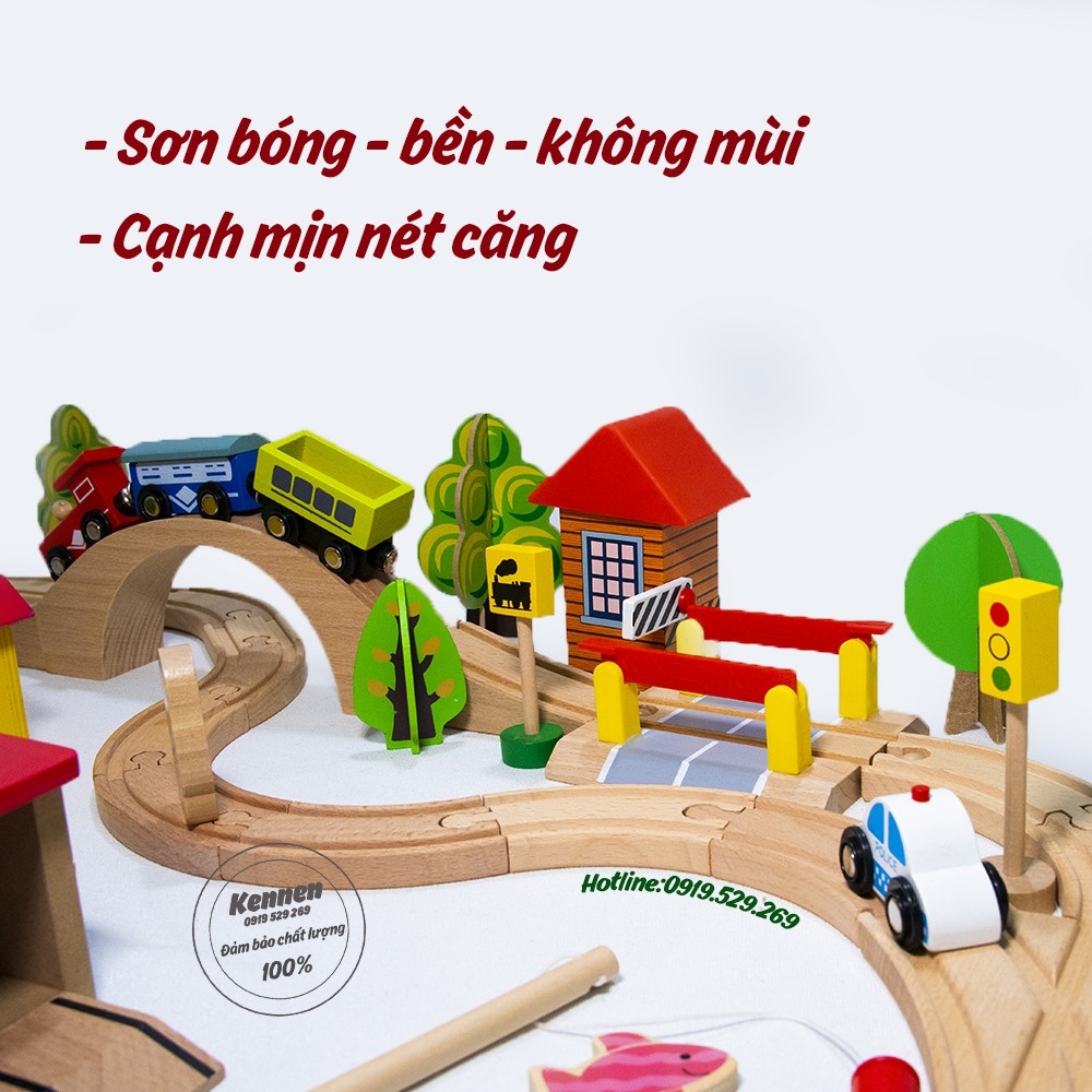 Mô Hình đường Ray Xe Lửa Gỗ Thành Phố 69 Chi Tiết Ginimag Kennen Shop Đồ Chơi Trí Tuệ Đồ