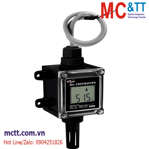 Module đo và hiển thị nhiệt độ + độ ẩm RS-485 Modbus RTU ICP DAS DL-100TM485PS CR | MC&TT Co., Ltd