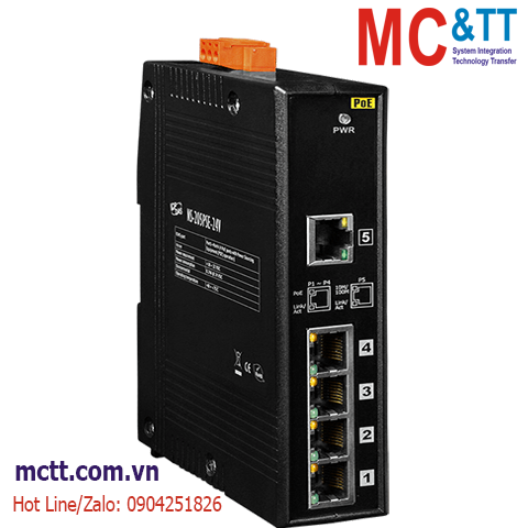 Switch công nghiệp 5 cổng PoE Ethernet ICP DAS NS-205PSE-24V CR | MC&TT Co., Ltd