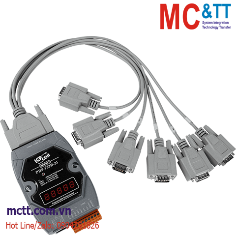 Bộ chuyển đổi 7 cổng RS-232 +1 cổng RS-485 sang Ethernet ICP DAS PDS-782D-25/D6 CR | MC&TT Co., Ltd