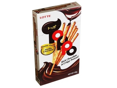Bánh Toppo 40g nhân socola hương vani