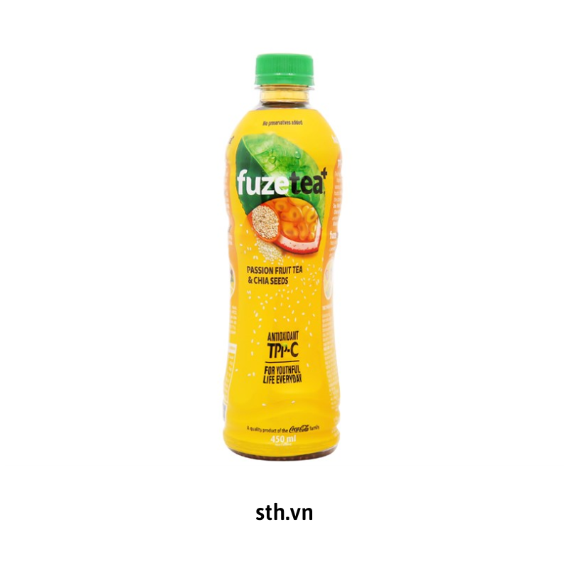 Fuzetea Trà chanh dây và hạt chia 350ml
