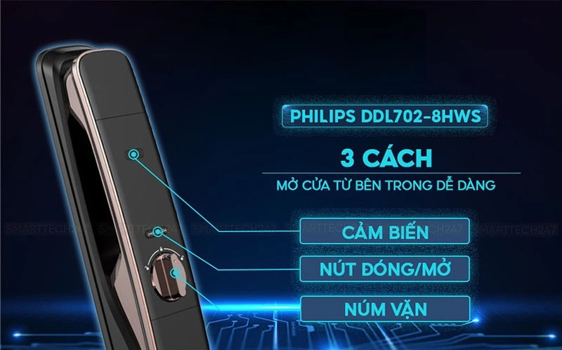 Khóa Điện Tử Philips DDL702-8HWS