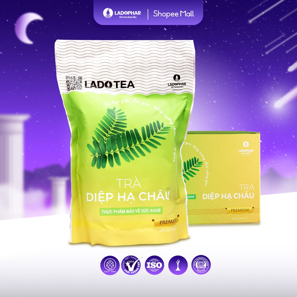 LADO TEA TRÀ DIỆP HẠ CHÂU TÚI 100 GÓI | CÔNG TY CỔ PHẦN DƯỢC LÂM ĐỒNG ...