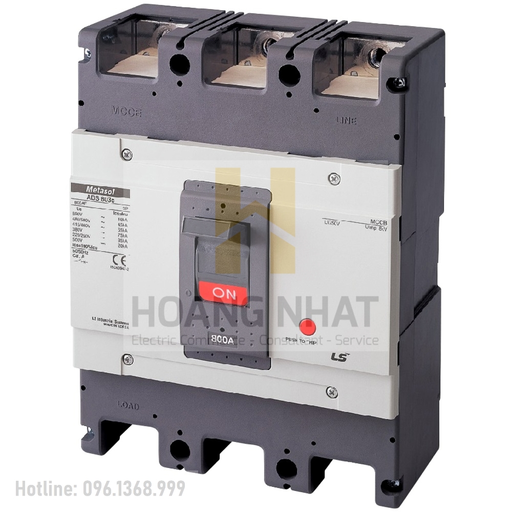 Aptomat MCCB ABN803c 3P 630A 45kA LS