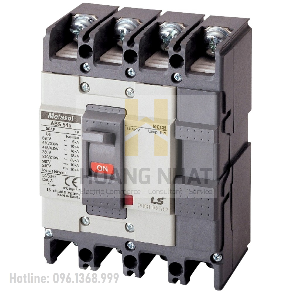 Aptomat MCCB ABS54c 4P 50A 22kA LS