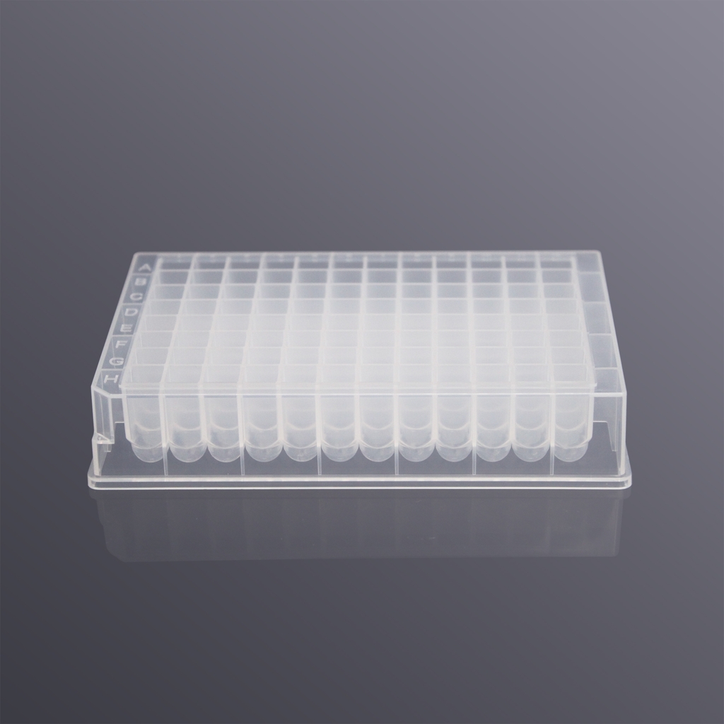 96-well square port V-bottom transparent deep well plate