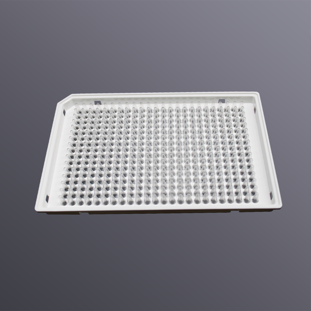 384-well 40ul fully skirted PCR plate, A24/P24 cut corners