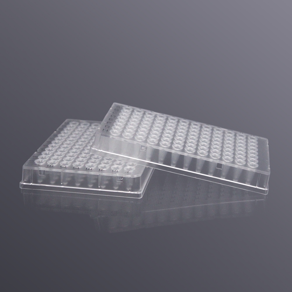 96-well 100ul skirted PCR plate, H1 cut corner, transparent frame ...