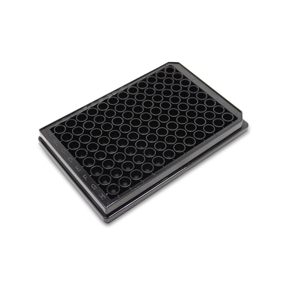 96-well microplate, transparent flat bottom, medium binding force