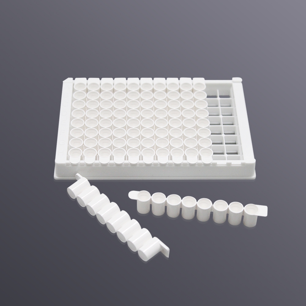 96-well detachable ELISA plate, white background, medium binding ...