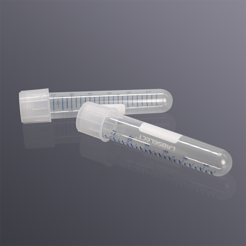 14ml round bottom test tube PP, graduated, with lock cap