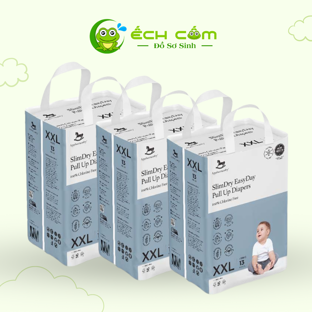 Bỉm quần ngày Applecrumby Slimdry Easyday Mini Pull Ups XXl - 13 miếng
