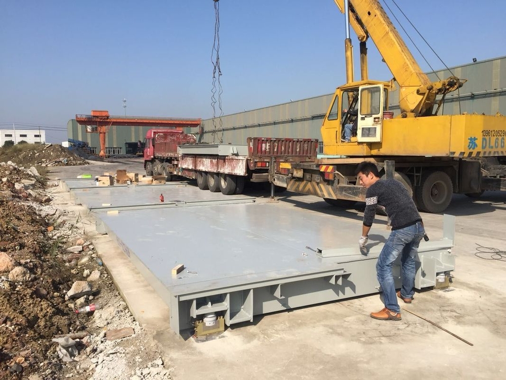 Lorry Dump Truck Scales 80 Ton 100 Ton Weighbridge 21 Meter Platform ...