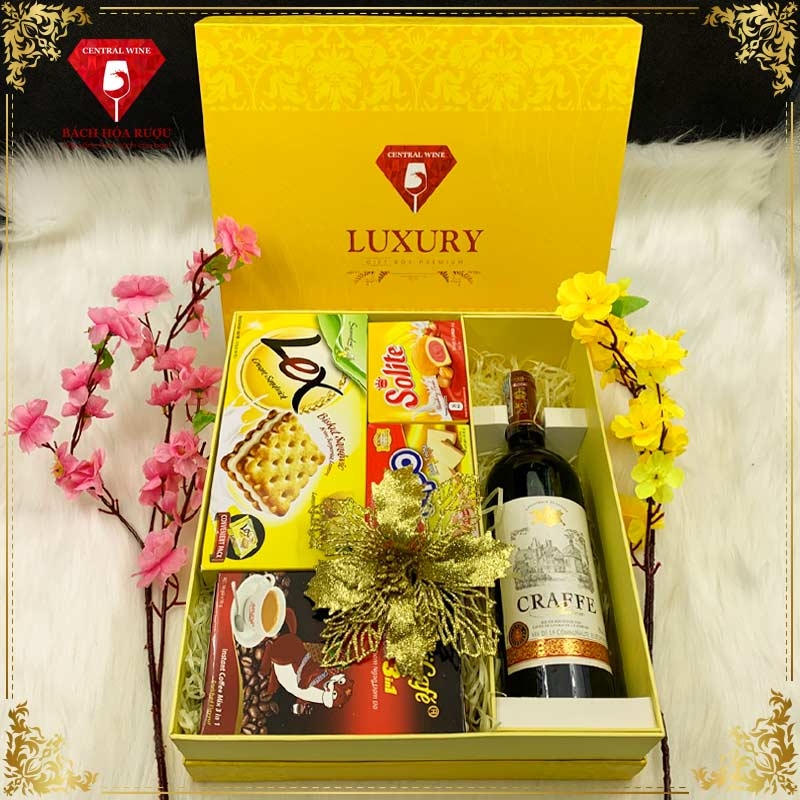 Hộp Quà Tết Rượu Vang QT006