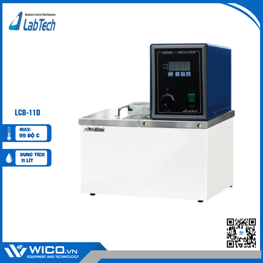 Bể Điều Nhiệt Có Bơm Tuần Hoàn Labtech Hàn Quốc LCB-11D | 11 Lít | Wico Việt Nam