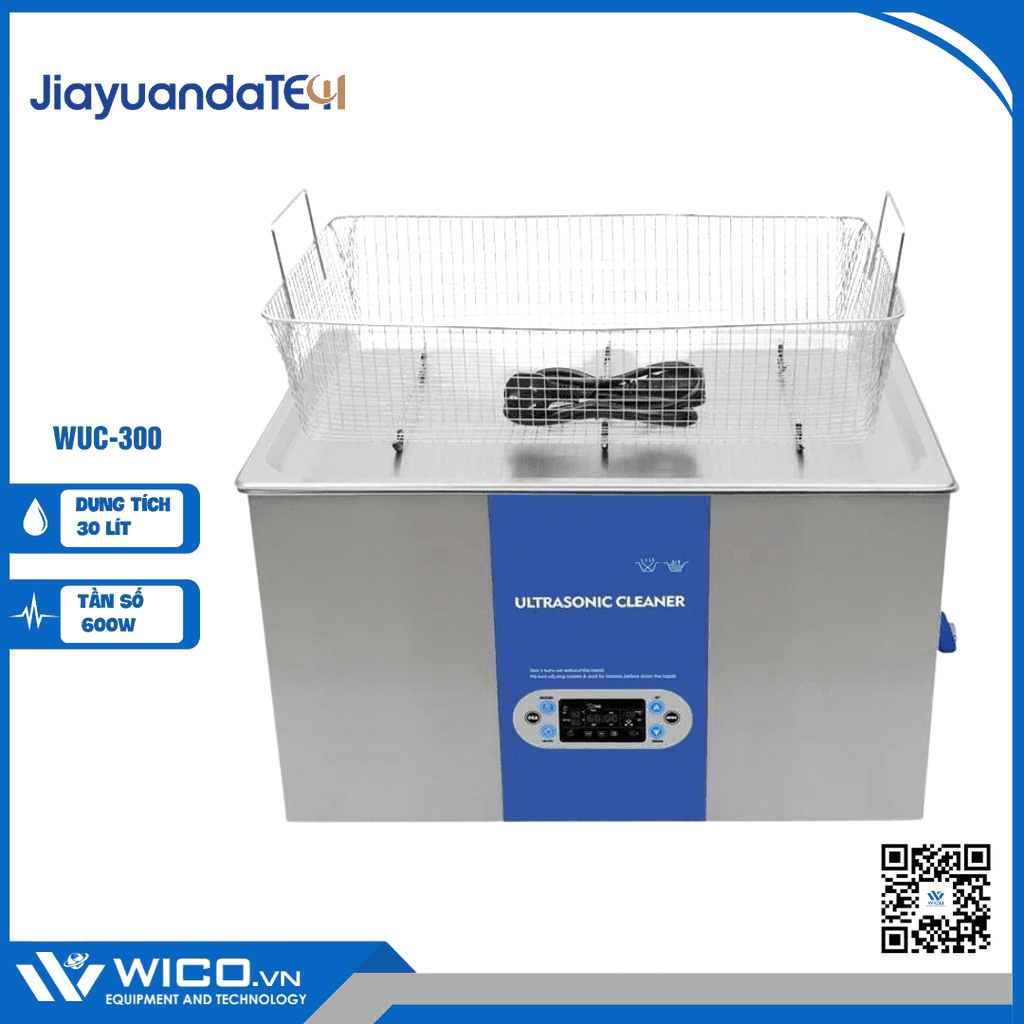 Bể Rửa Siêu Âm 30 Lít Jiayuanda WUC-300 ⭐ Màn Hình LCD | Wico Việt Nam