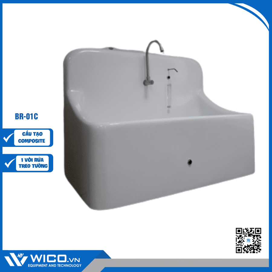 Bồn Rửa Tay Composite 1 Vòi Treo Tường- Việt Nam BR-01C | Wico Việt Nam