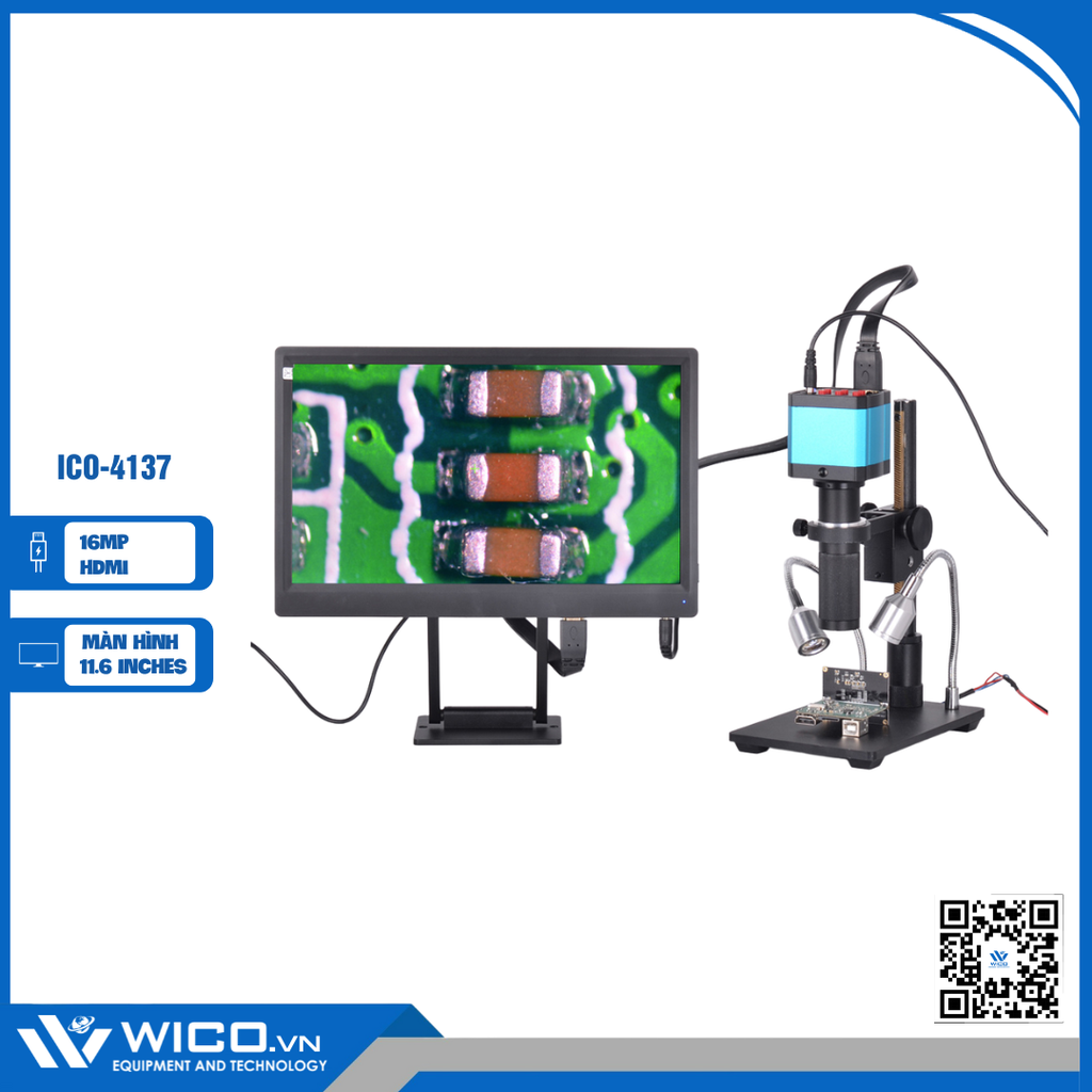 Kính Hiển Vi Kỹ Thuật Số WICO ICO-4137 ⭐ 16MP HDMI/USB | Wico Việt Nam