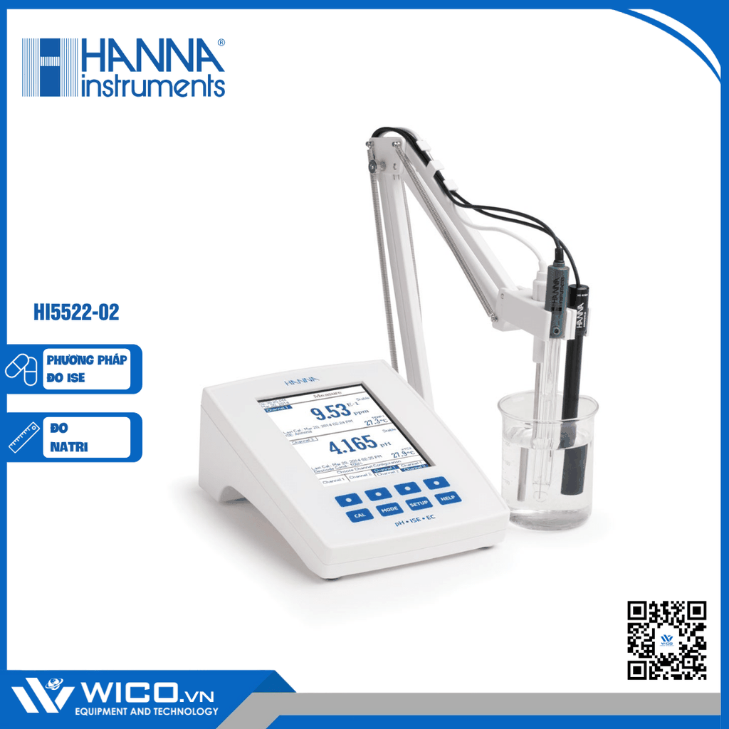Máy Đo Natri Để Bàn Hanna HI5522-02 | Wico Việt Nam