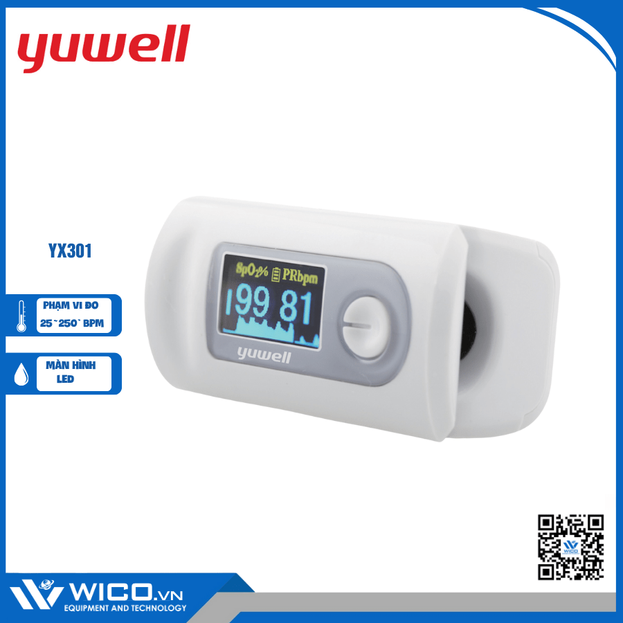 Máy Đo Nồng Độ Oxy Trong Máu (SPO2) Yuwell YX301 | Wico Việt Nam