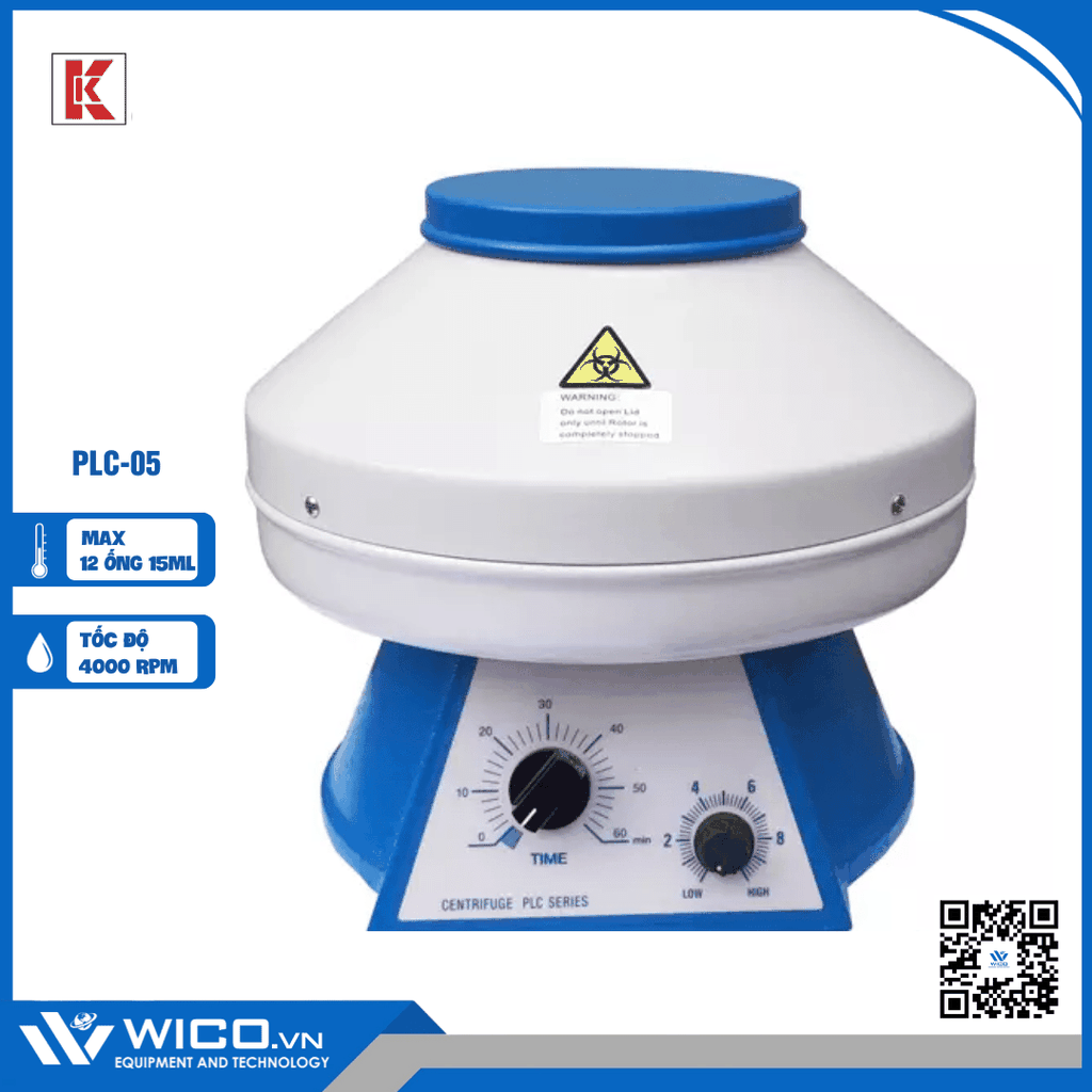 Máy Ly Tâm Gemmy 12 ống x 15ml PLC-05 | Rotor A-1215 | Wico Việt Nam