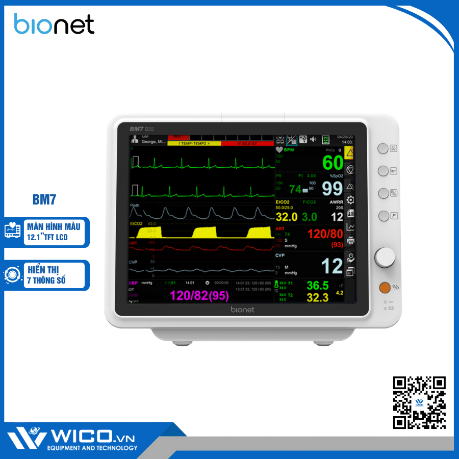 Monitor Theo Dõi Bệnh Nhân Bionet - Hàn Quốc BM7 | Wico Việt Nam