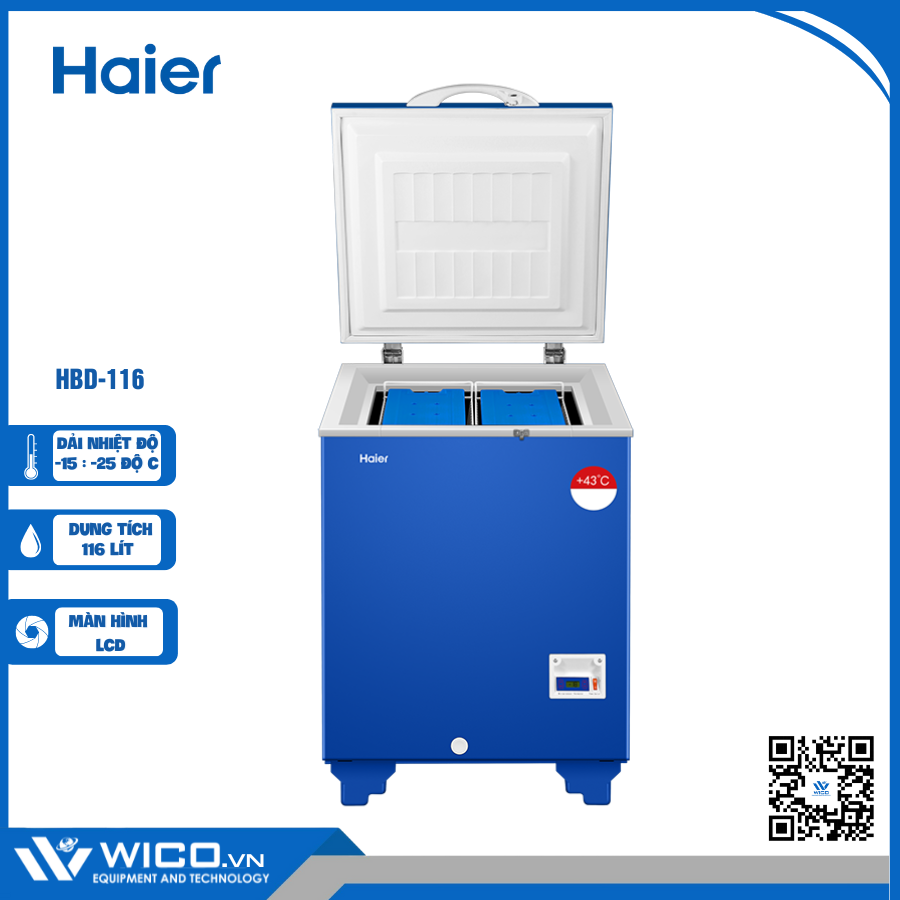 Tủ Trữ Vacxin -25 Độ C HBD-116 | 121 Lít | Wico Việt Nam