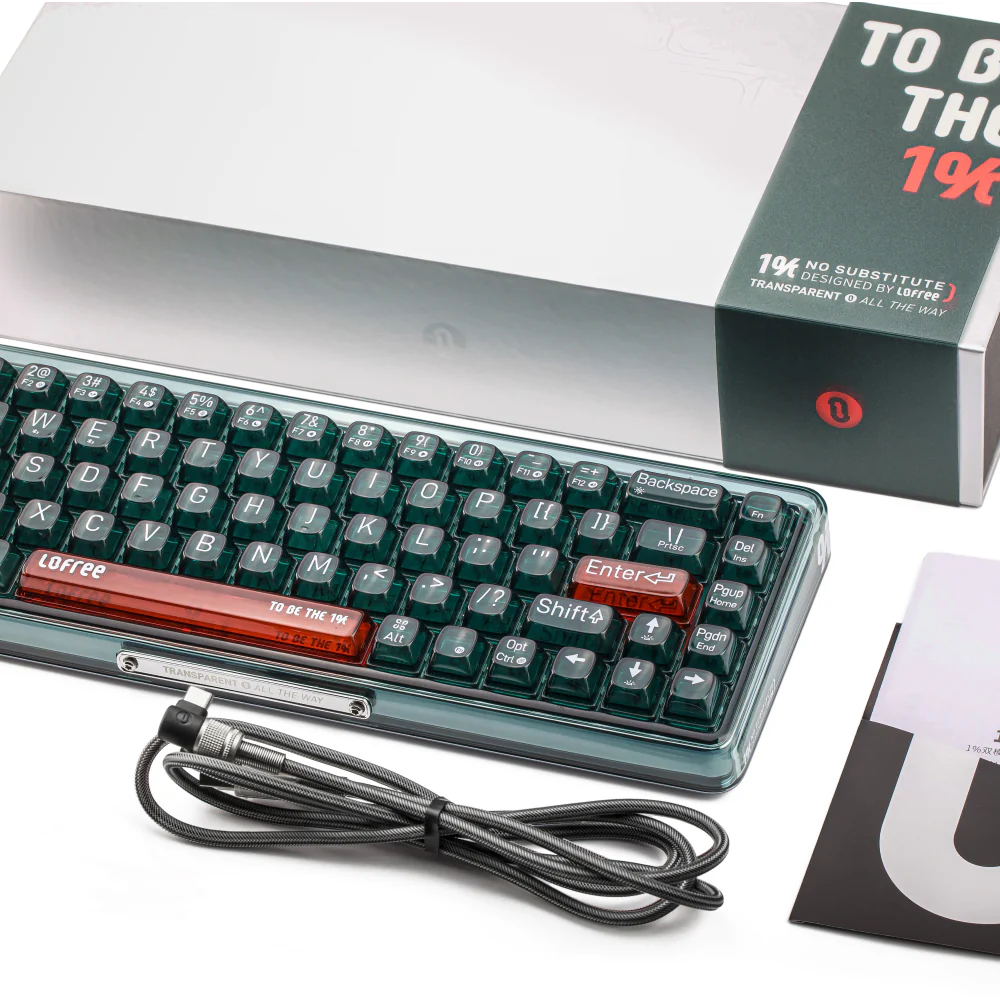 LOFREE 1% "Nature" Transparent Keyboard - Ocean