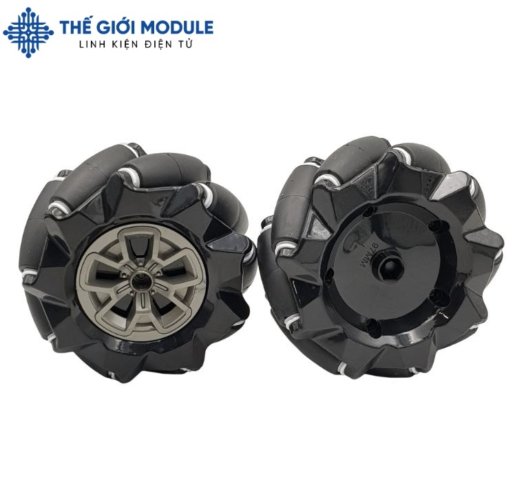 Bánh xe mecanum wheel omni wheel 97mm (1 cặp) | Thế Giới Module
