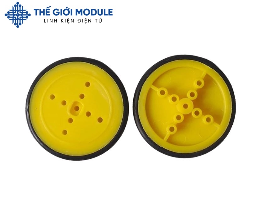 Bánh xe robot lốp cao su 410 | Thế Giới Module