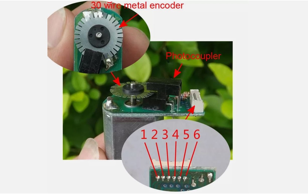Động cơ motor 130 có encoder 2 kênh AB | Thế Giới Module