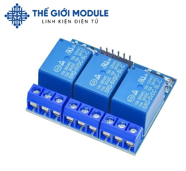 Module 3 relay 5V với opto cách ly | Thế Giới Module