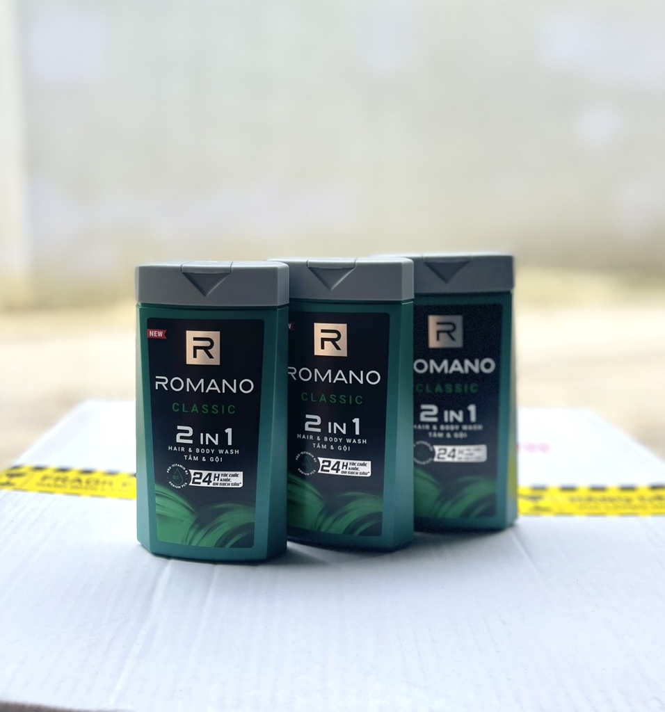 Tắm gội 2in1 Romano Classic 180ml/24 chai