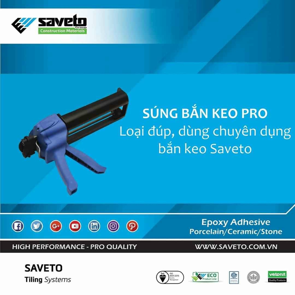 Saveto - Súng bắn keo Saveto epoxy 2 thành phần, dụng cụ bơm keo Saveto ...