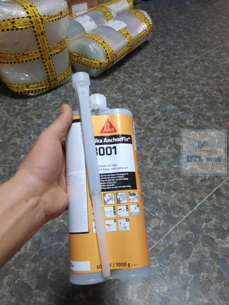 Sika AnchorFix 3001 - Tuýp 600ml - Keo cấy thép gốc Epoxy 2 thành phần | Dtlgroup.vn