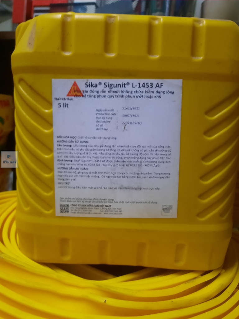 Sika Sigunit L-1453 AF 5L - Phụ gia đóng rắn nhanh không chứa kiềm dạng ...