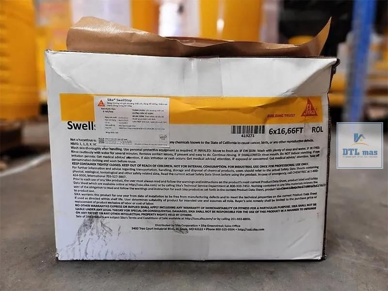 Sika Swellstop - Thanh cao su trương nở chống thấm mạch ngừng bê tông ...