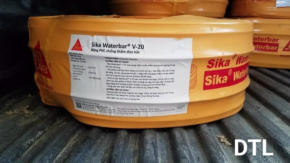 Sika Waterbar V20 - Băng cản nước PVC chống thấm đàn hồi | Dtlgroup.vn