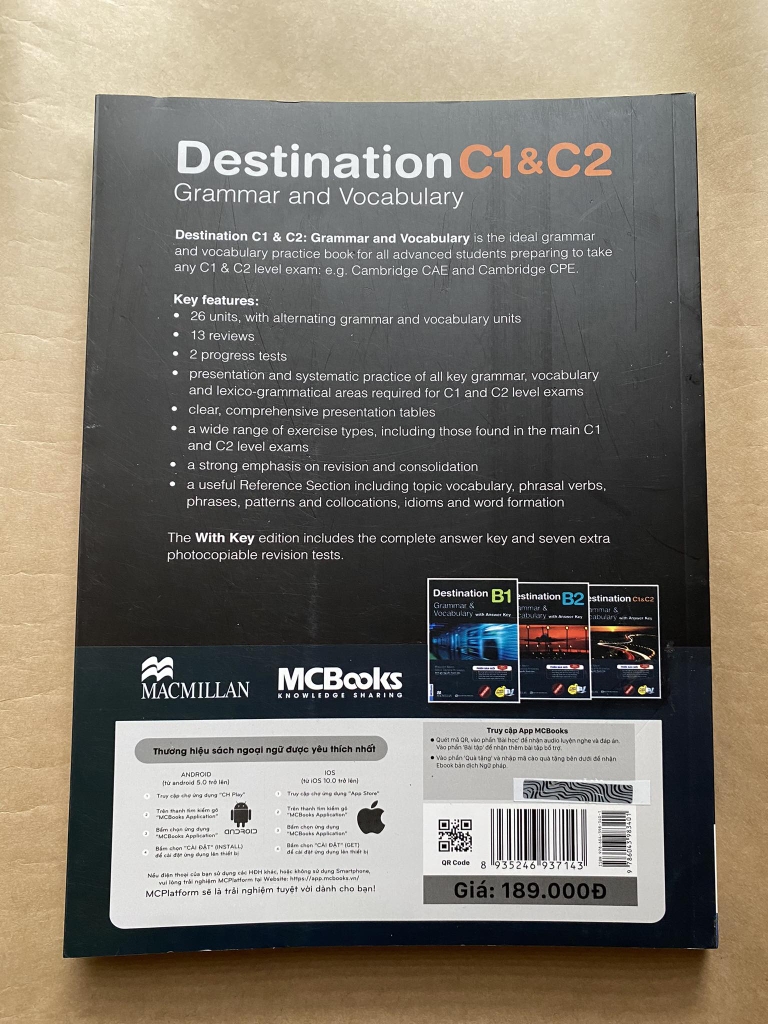 Destination C1 And C2 - Grammar And Vocabulary with Answer Key