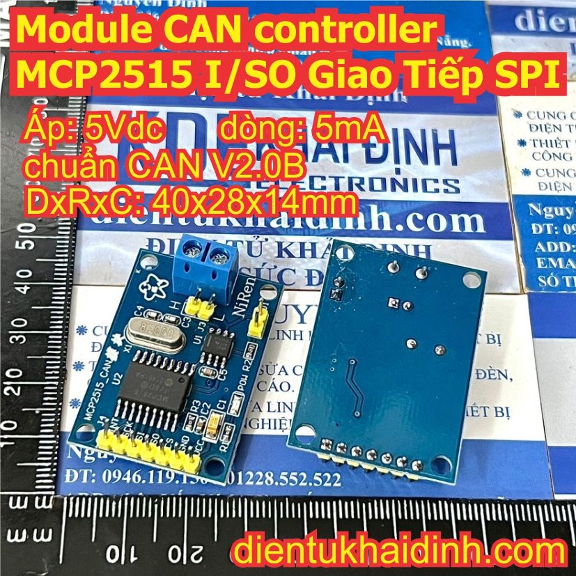 Module CAN controller MCP2515 I/SO TJA1050 Giao Tiếp SPI kde4572